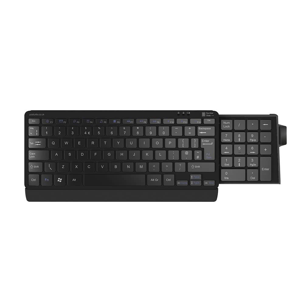 Posturite Number Slide Compact v2 Keyboard (22MINISLB) | Ascent NZ
