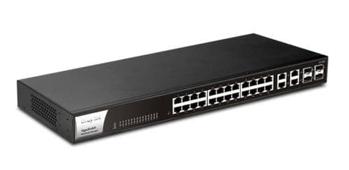 DrayTek 28-Port Gigabit Managed Switch 24x GbE ports 4x SFP/GbE Combo ...