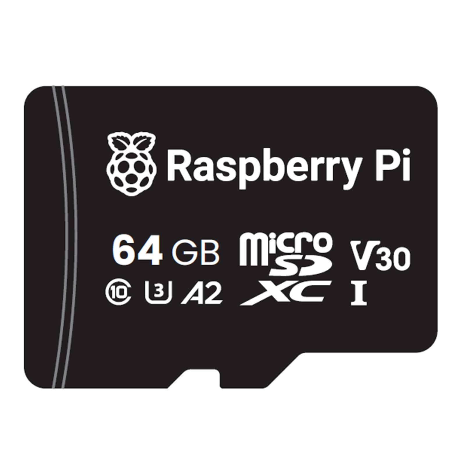 Raspberry Pi Official A2 64GB microSDXC Memory Card (SC1657P) | Ascent NZ